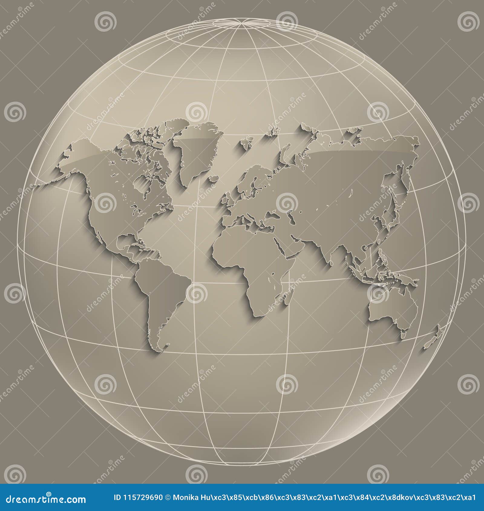 World Map Brown Countries Vector Illustration | CartoonDealer.com #56605074