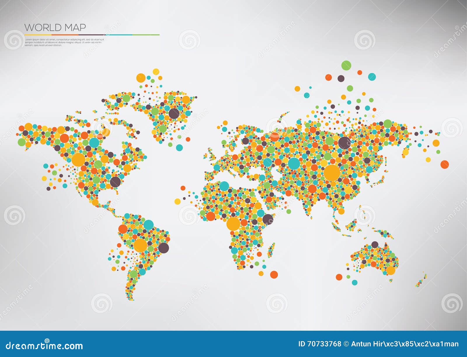 World Map Circles Falling Apart. Stock Vector - Illustration of ...