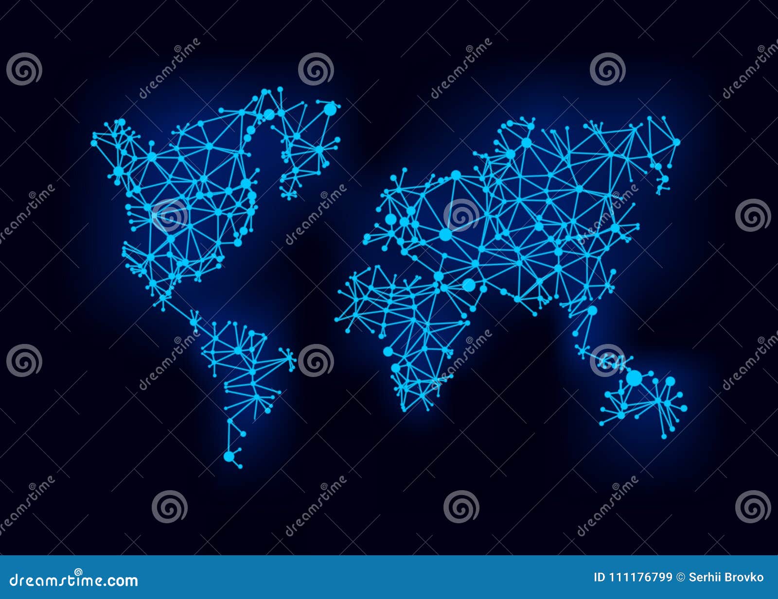 Network Mesh Round Stencils Map Of Lower Silesia Province With ...