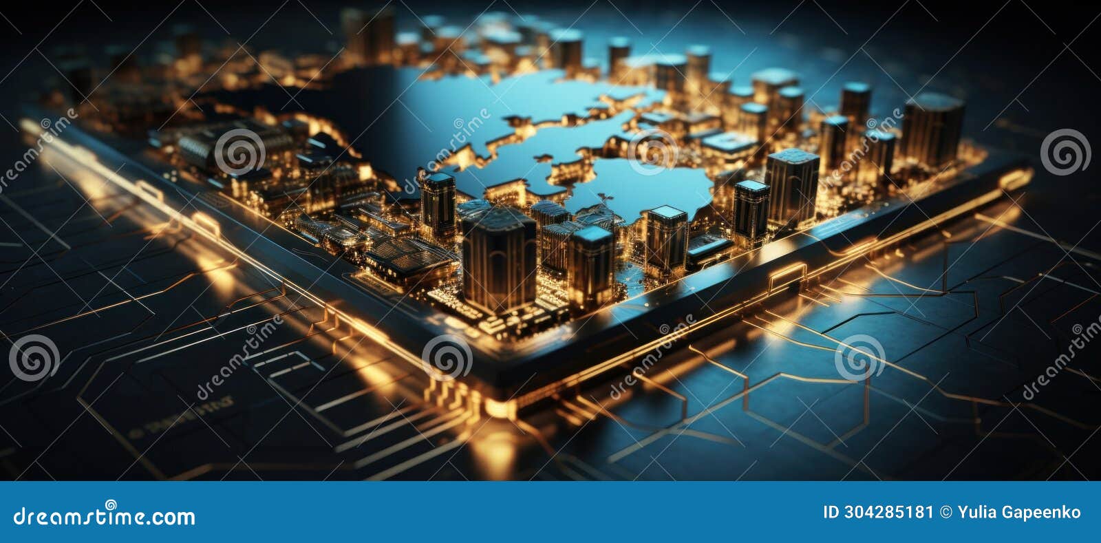 The World Map on a Circuit Board Stock Image - Image of navigation ...