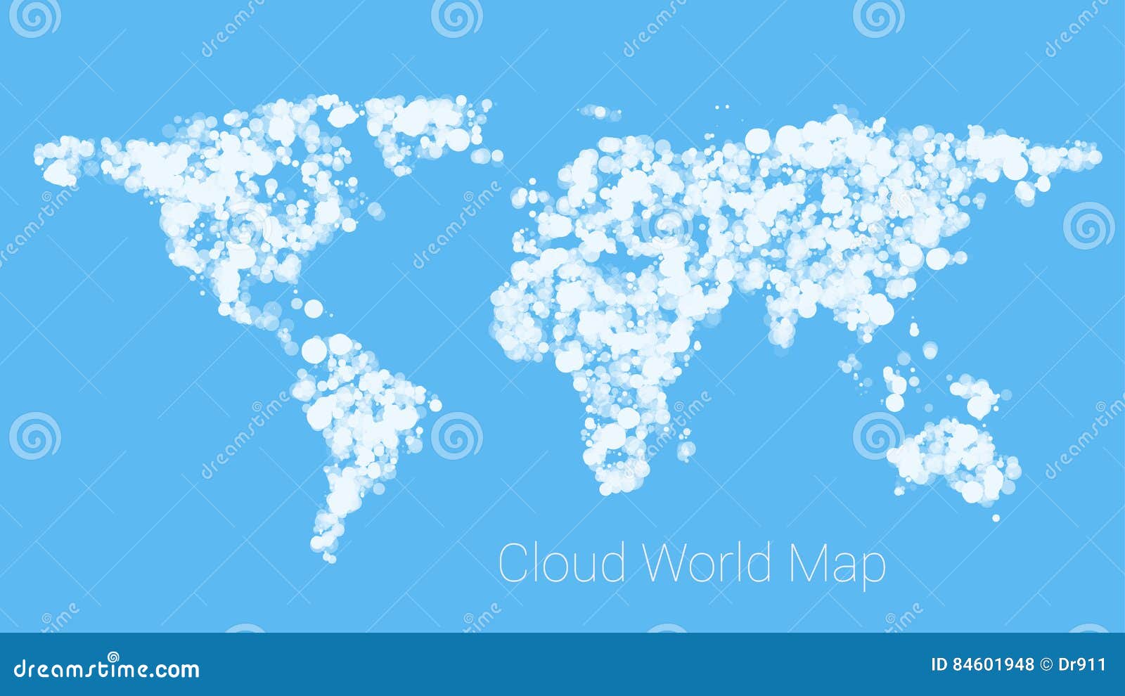 World map from cloud stock vector. Illustration of heavens - 84601948