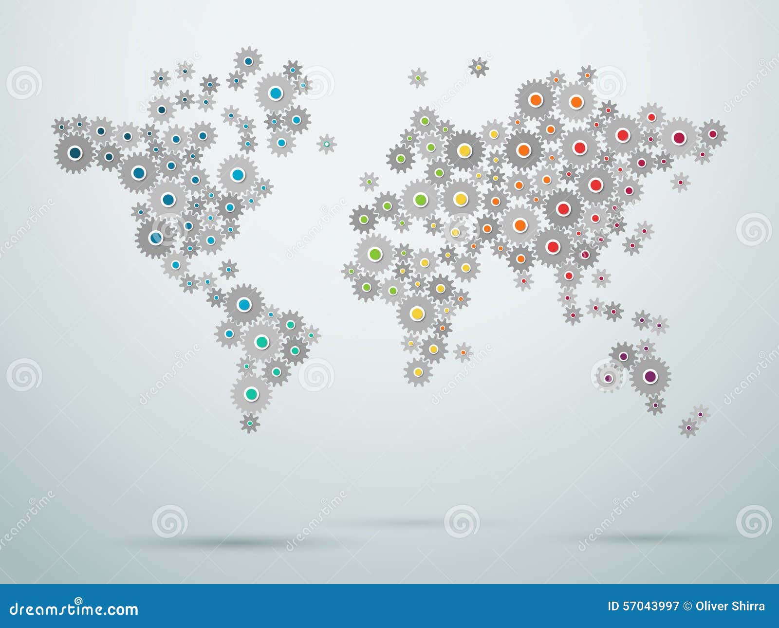 World Map Cogs Connections Vector 1 Stock Vector - Illustration of ...
