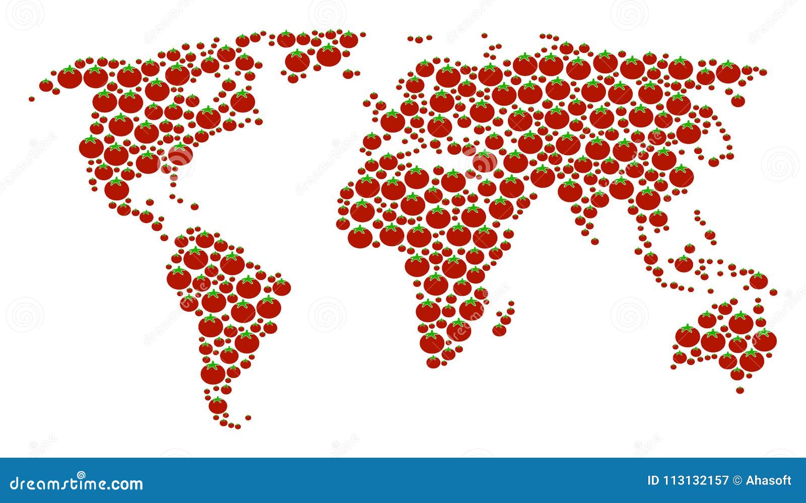 World Map Collage of Tomato Stock Vector - Illustration of diet ...