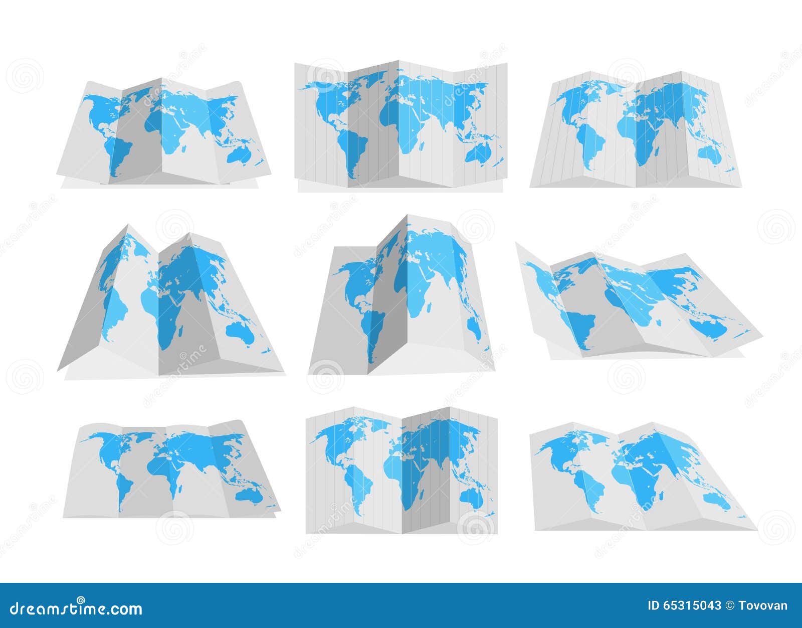 World Map Collection. Design Elements Stock Vector - Illustration of ...