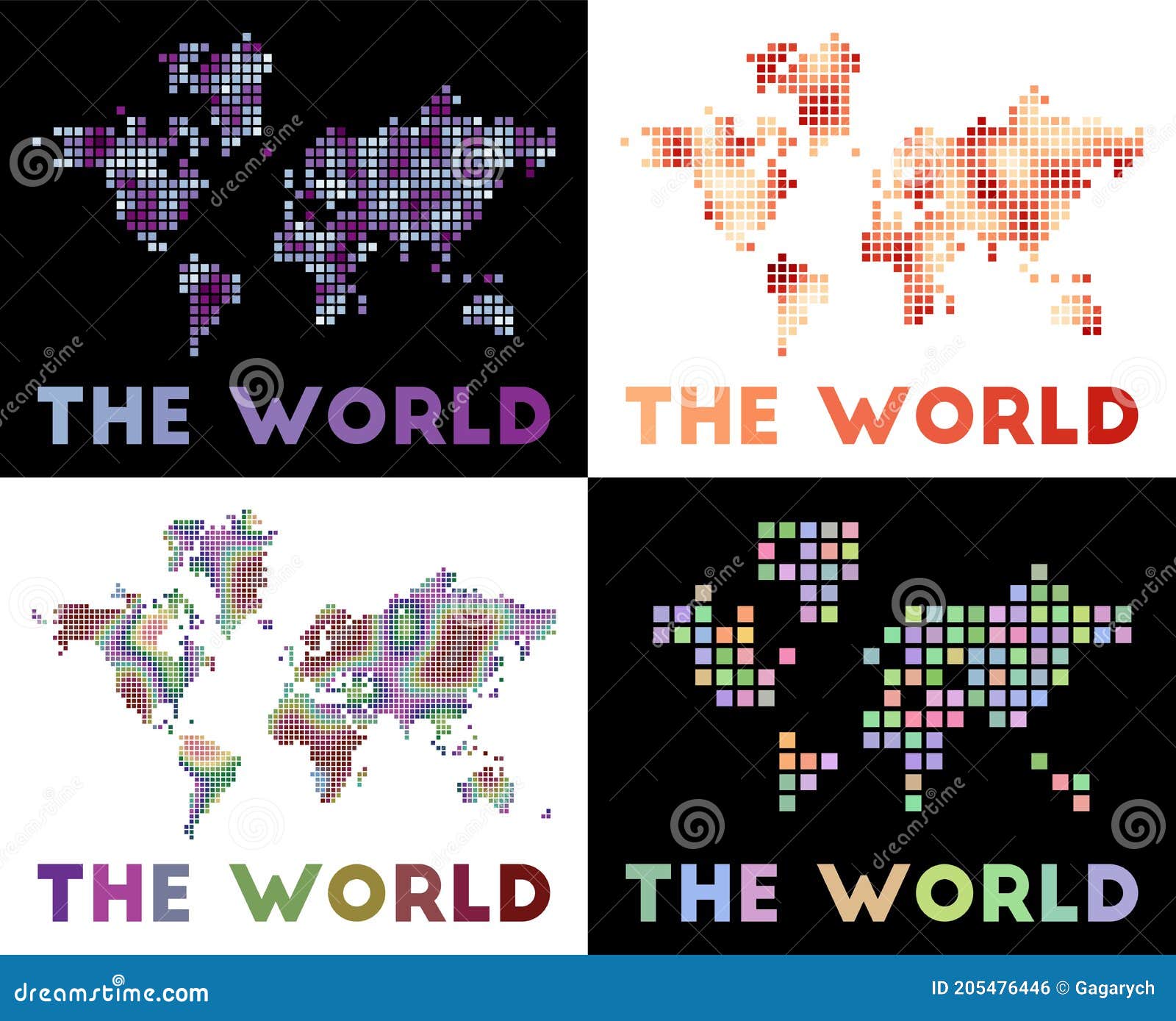 The World map. stock vector. Illustration of land, national - 205476446