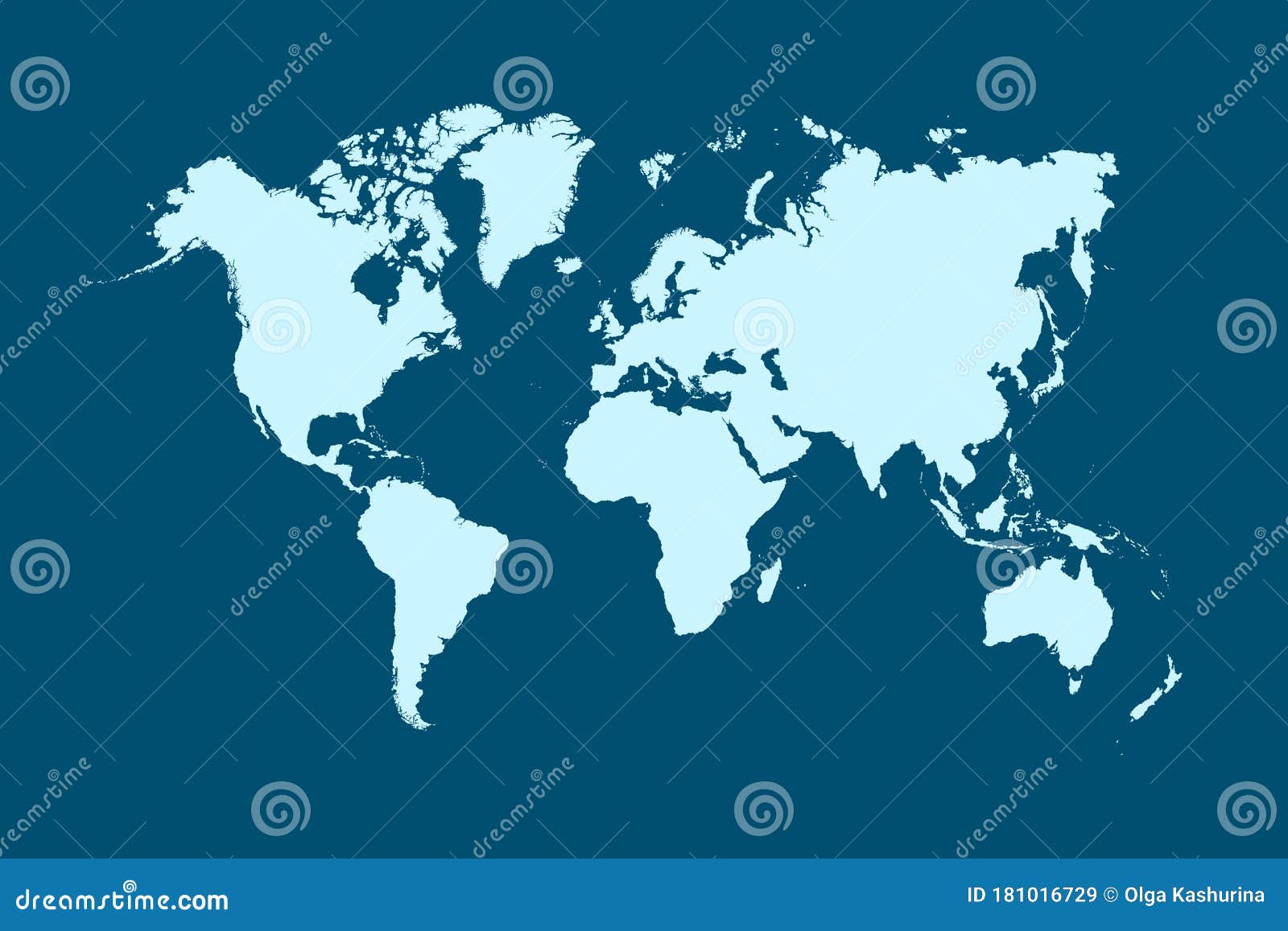 World Map Color Vector Modern Stock Vector - Illustration of geography ...