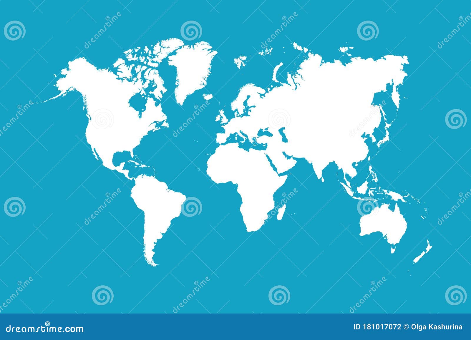 World Map Color Vector Modern Stock Illustration - Illustration of ...
