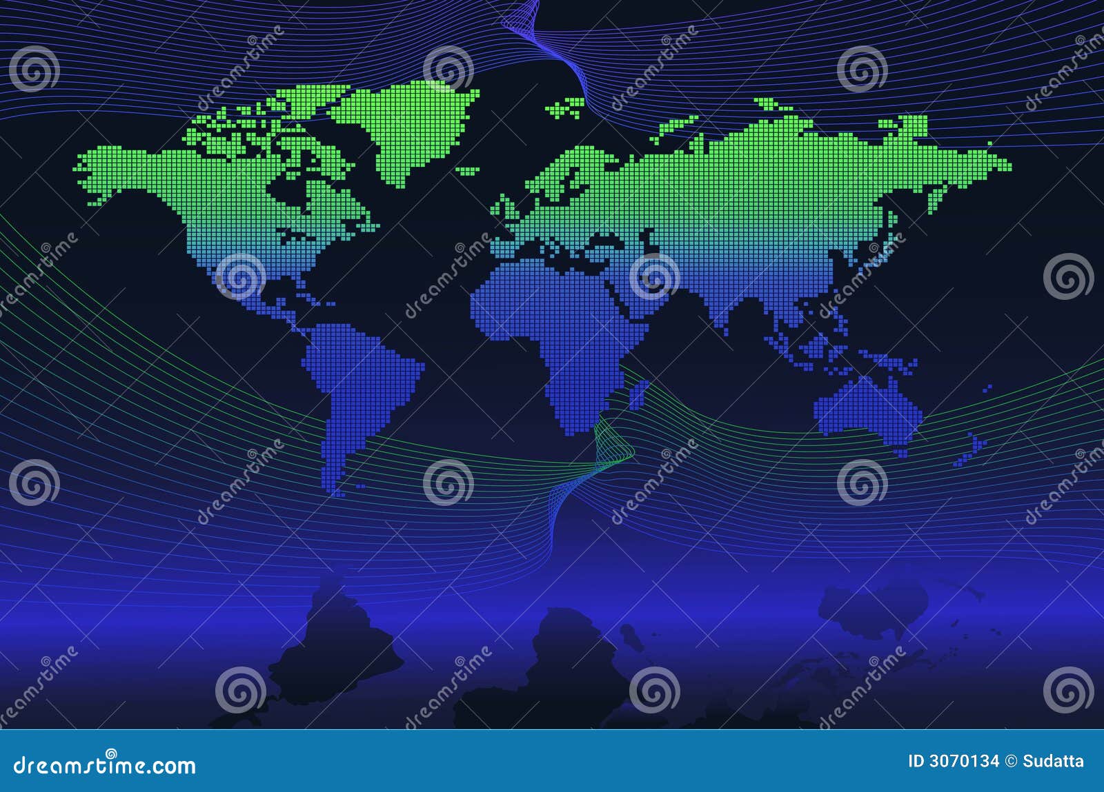 World Map Colorful Abstract Stock Illustration - Illustration of ...