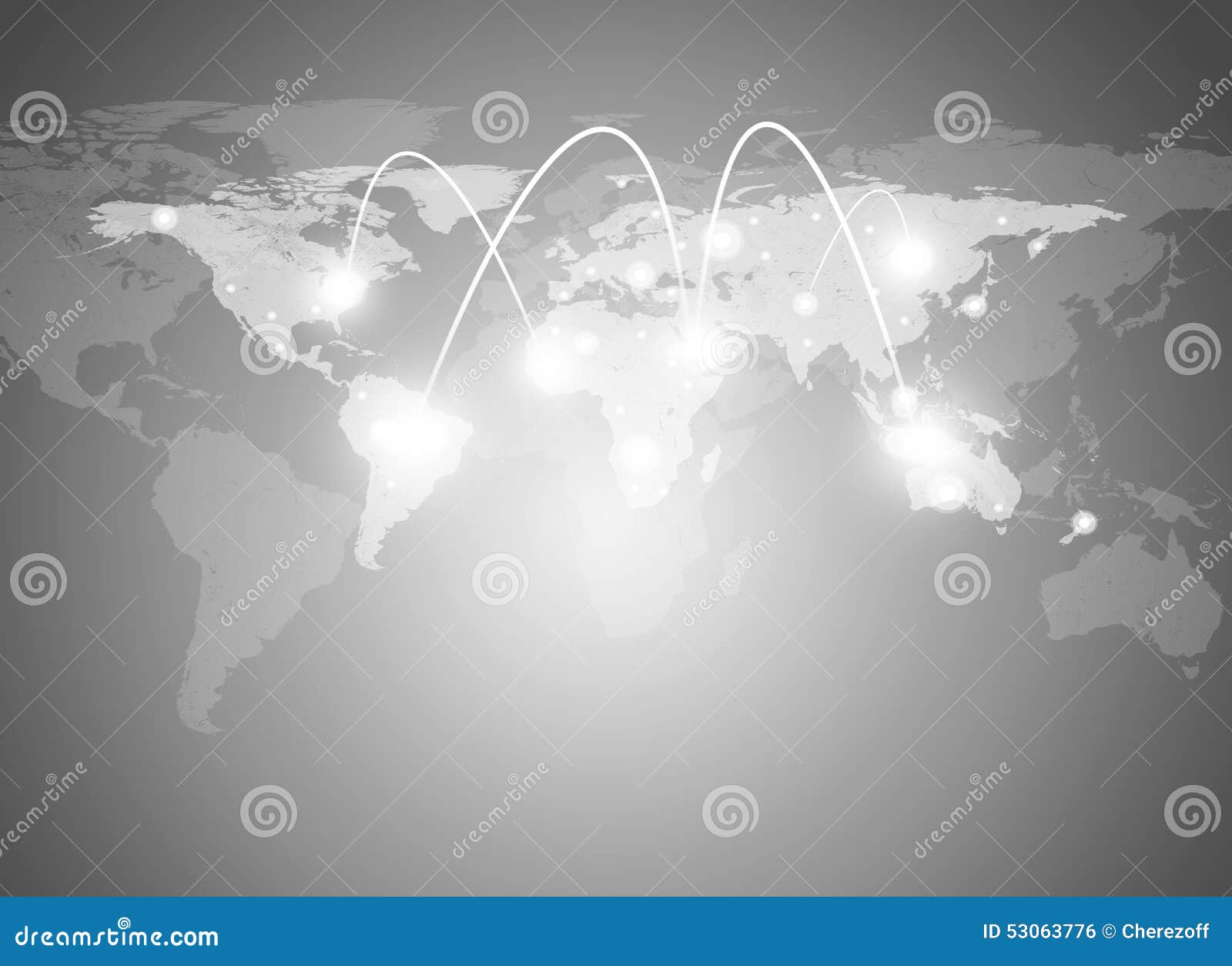 World Map and Communication Background Stock Illustration ...