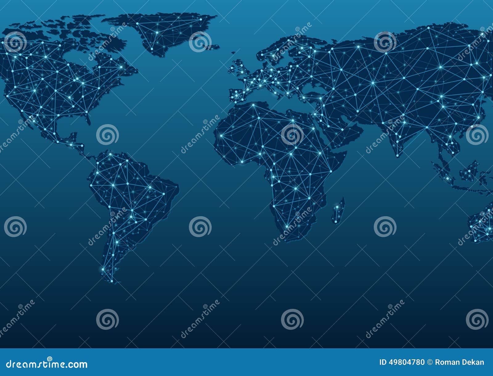 World Map Communications stock vector. Illustration of interconnection ...
