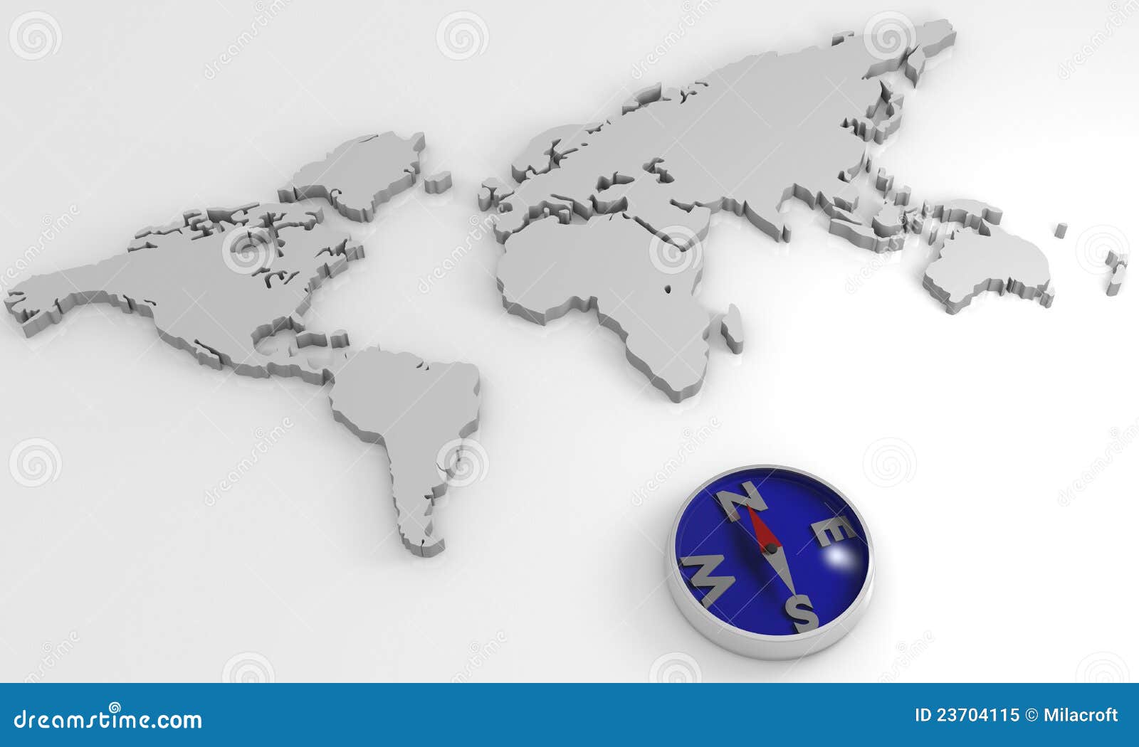 World Map With Compass Royalty-Free Stock Photography | CartoonDealer ...