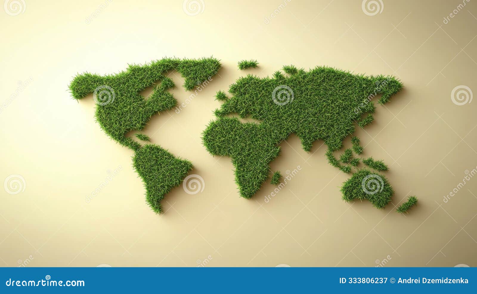 This World Map is Completely Covered in Green Trees and Features Earth ...