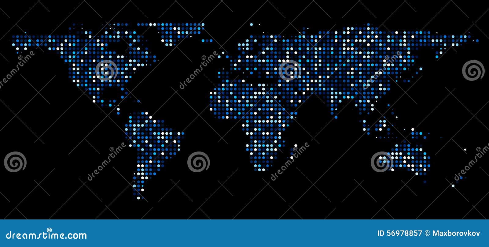 World map composed of dots stock vector. Illustration of earth - 56978857