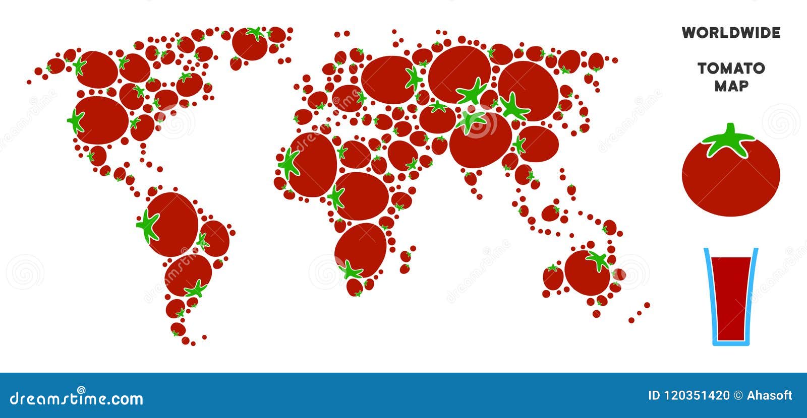 World Map Composition of Tomato Stock Vector - Illustration of earth ...