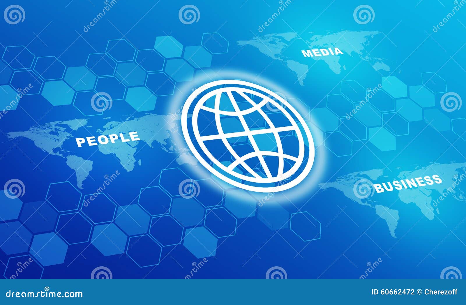 World Map with Computer Icons Stock Illustration - Illustration of ...