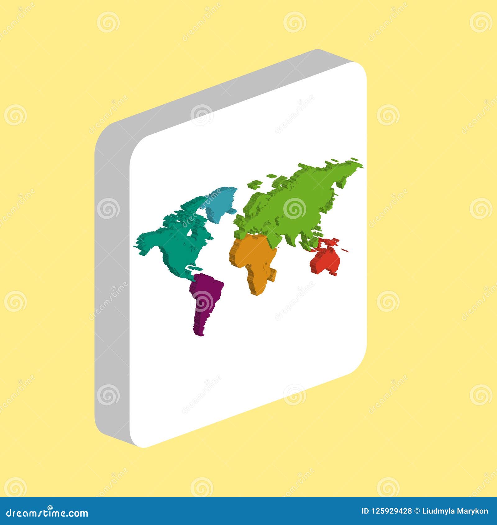 World Map computer symbol stock vector. Illustration of north - 125929428