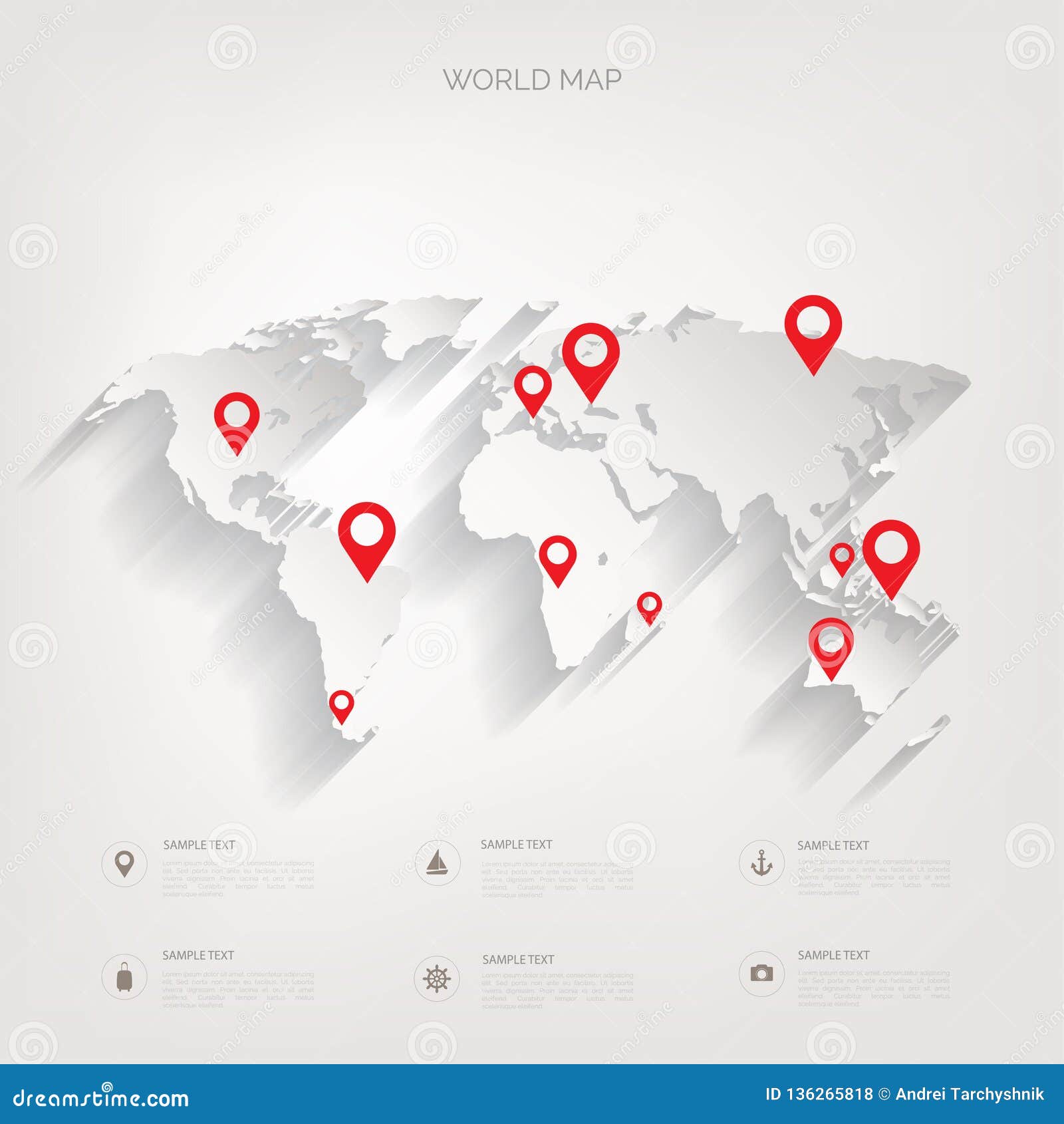 World Map Concept Vector Illustration. Stock Vector - Illustration of ...