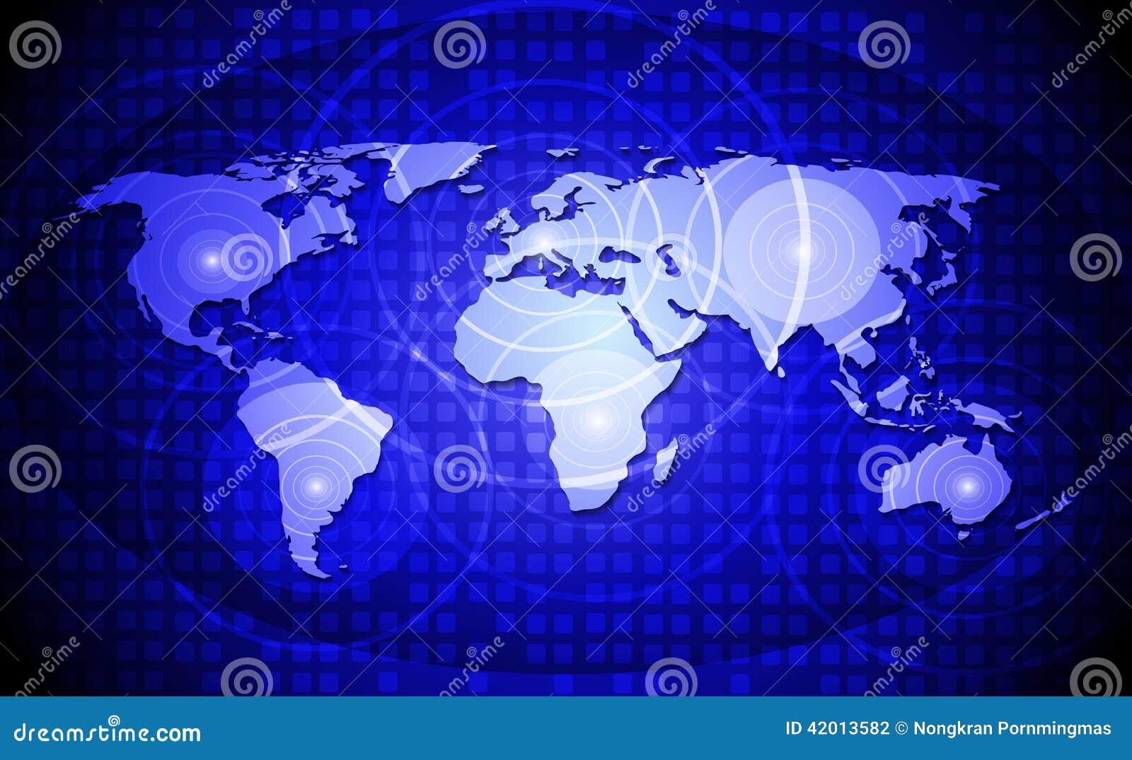 World Map-concept of World Network Communication. Stock Vector ...
