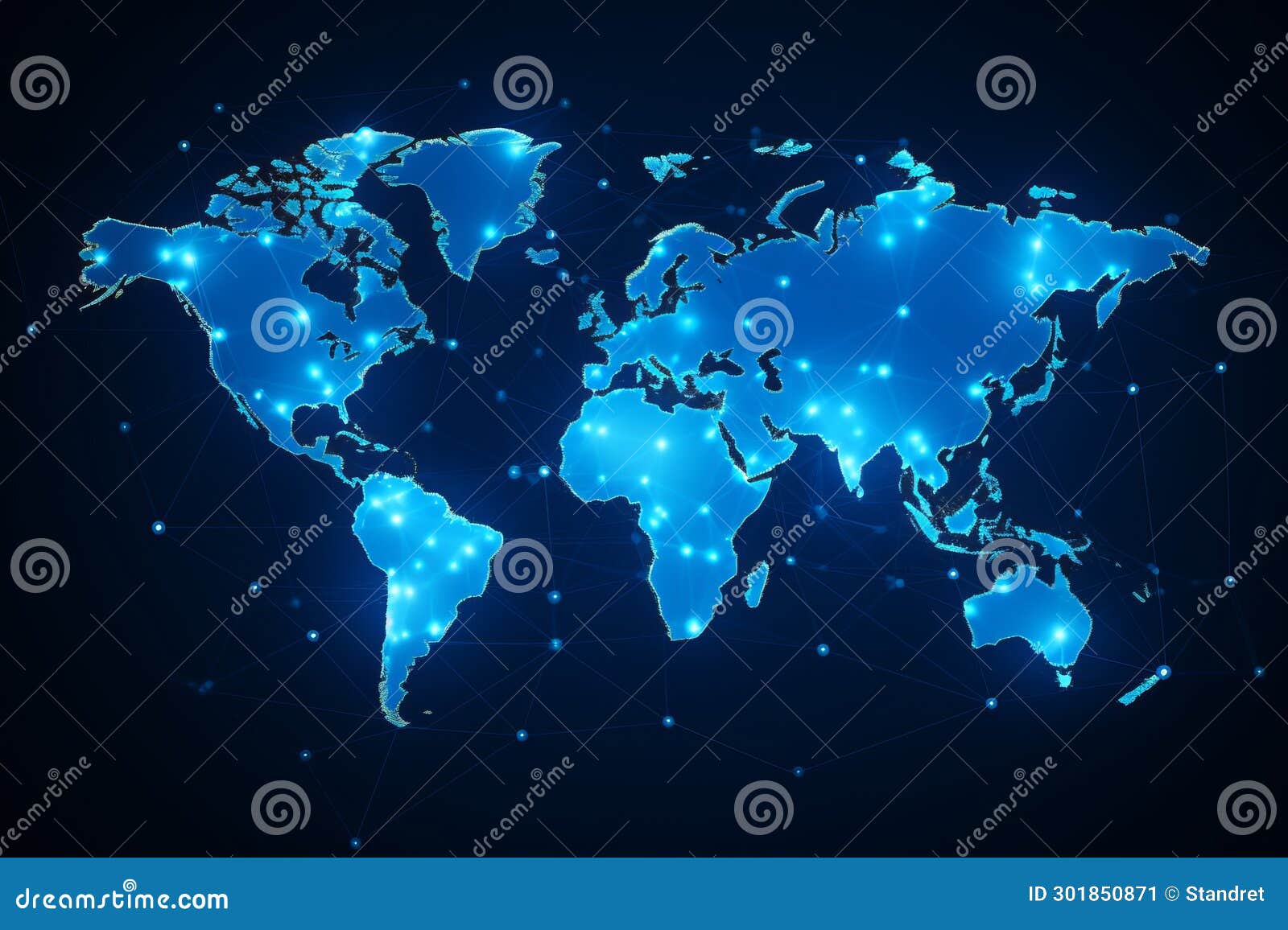 World Map, Conception of Internet and Connection. Beautiful ...