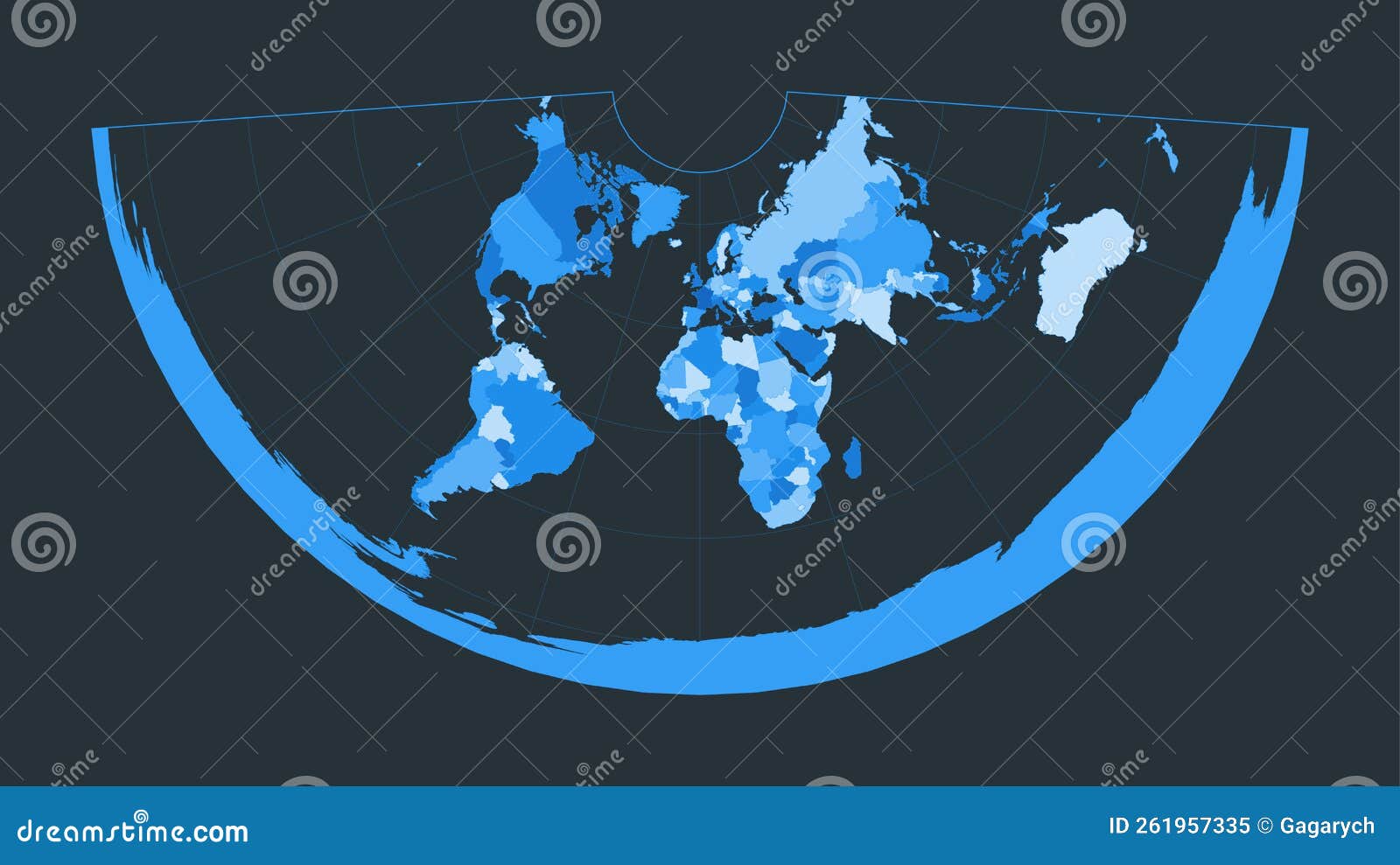 World Map. Conic Equidistant Projection. Cartoon Vector | CartoonDealer ... World Map. Conic Equidistant Projection. Cartoon Vector | CartoonDealer ...
