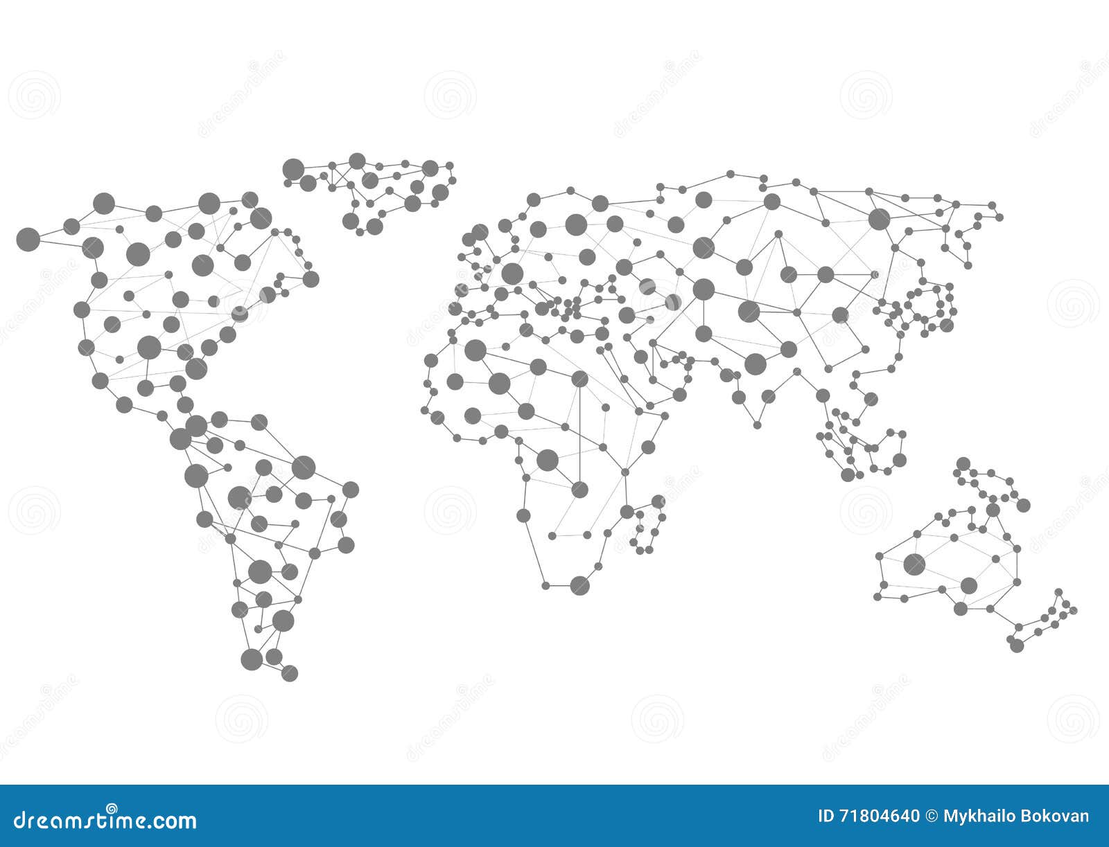 World Map. Connection Concept Stock Vector - Illustration of digital ...