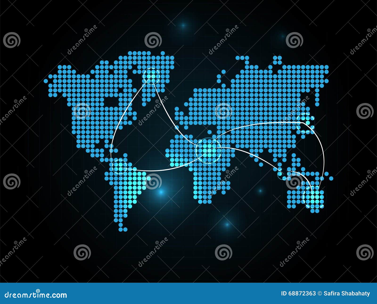 World Map Connection stock illustration. Illustration of bright - 68872363