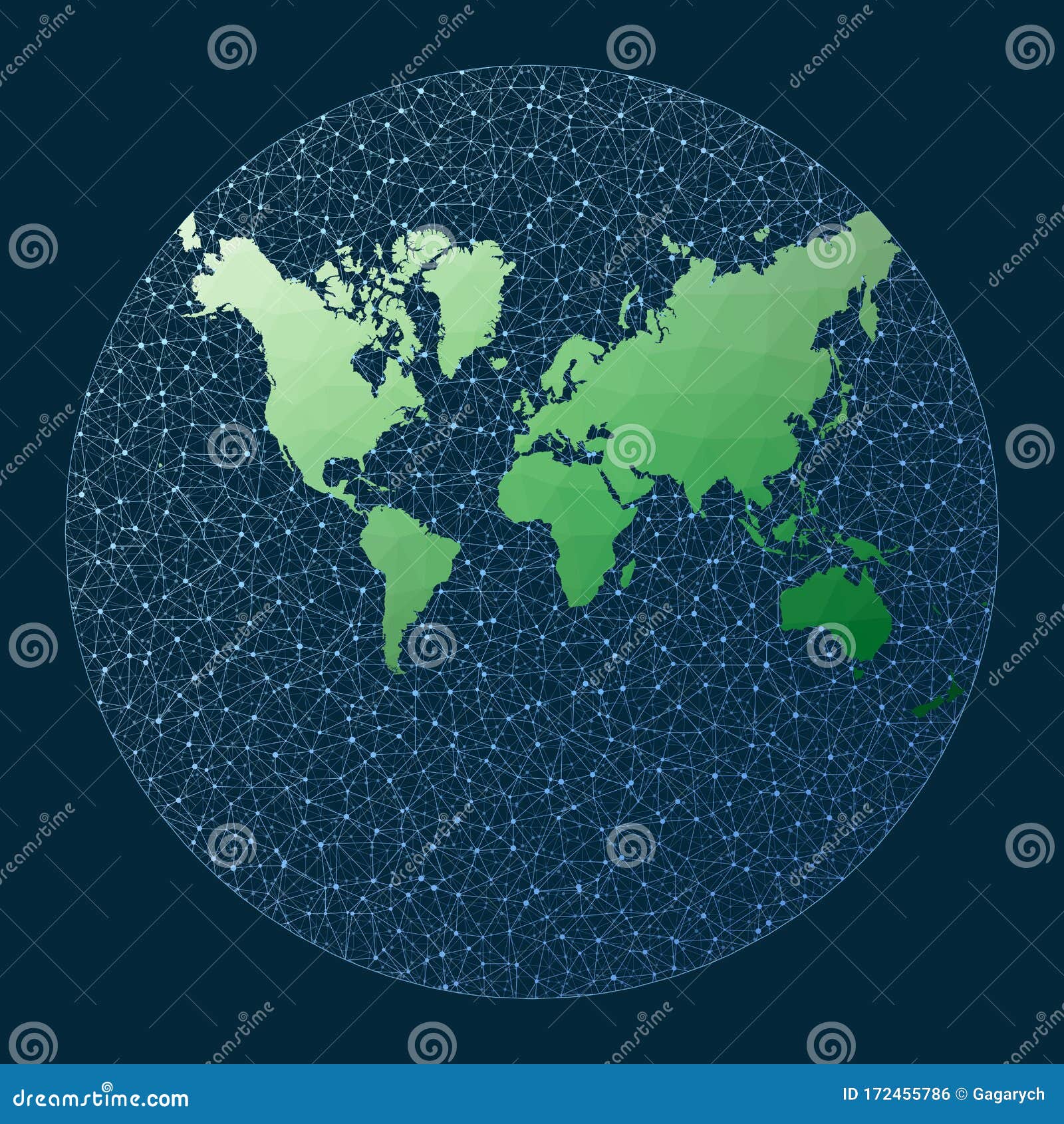World map connection. stock vector. Illustration of computing - 172455786