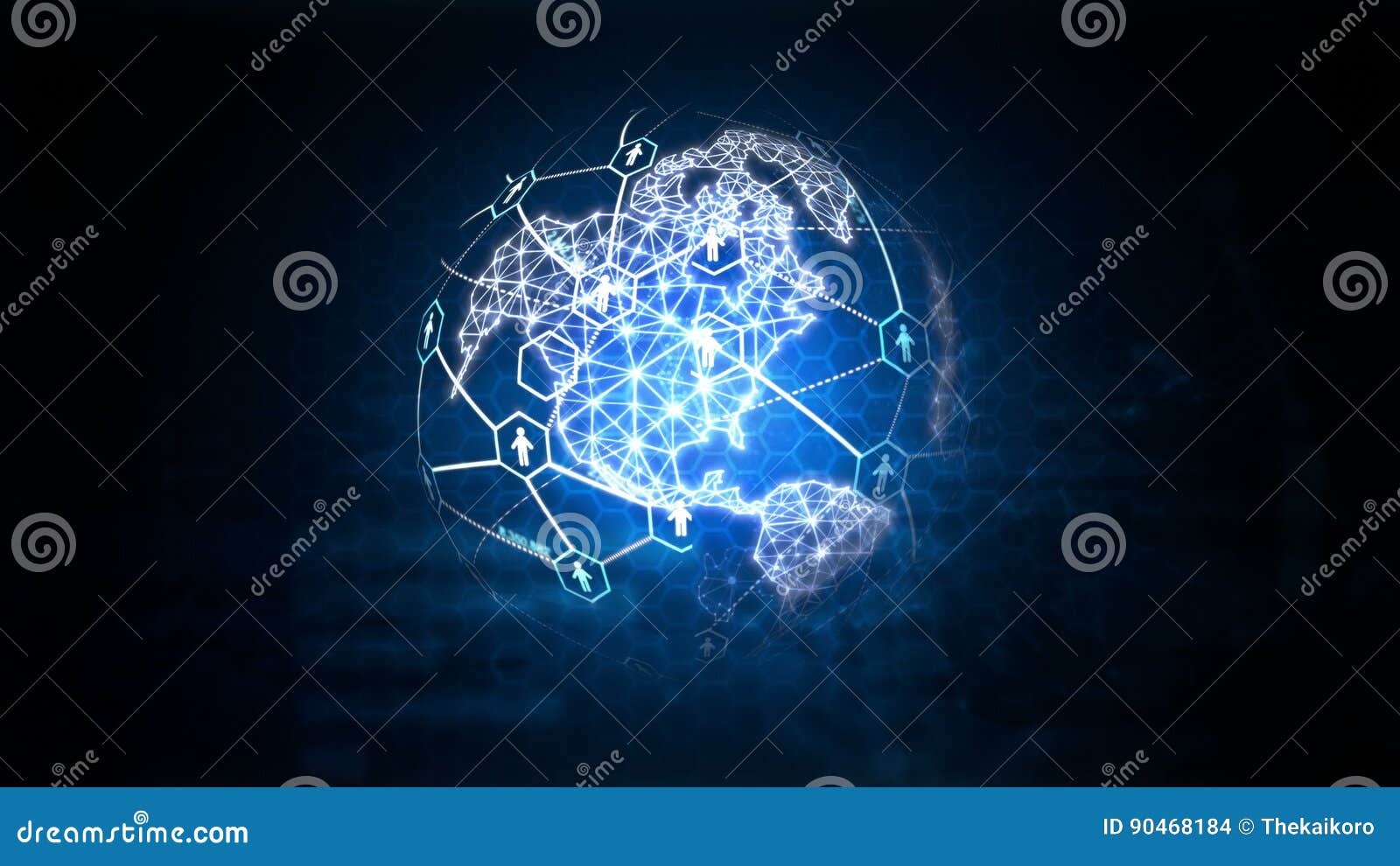 World Map with Connection Line for Futuristic Network Connect Concepts ...