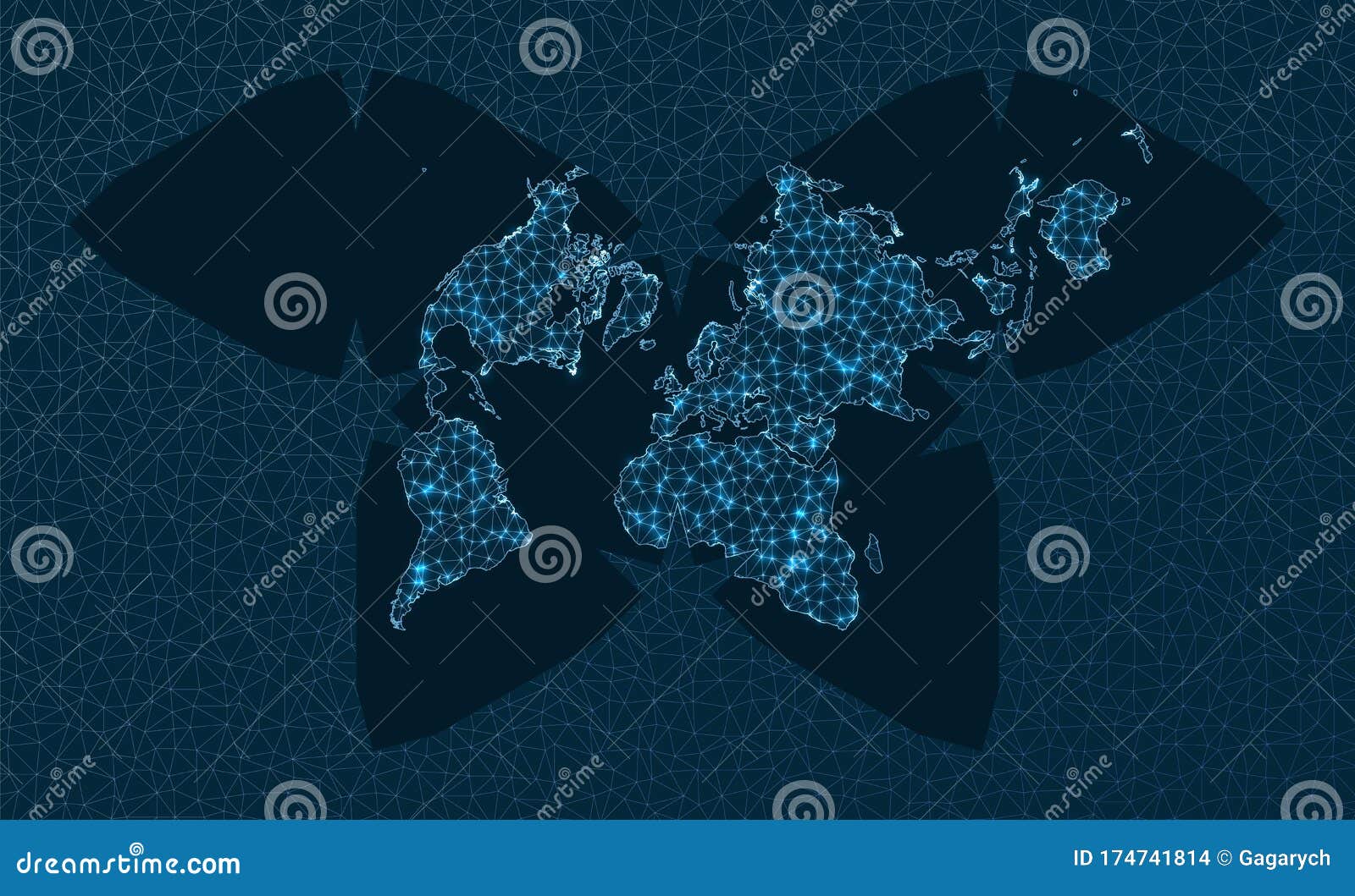 World map connection. stock vector. Illustration of abstract - 174741814