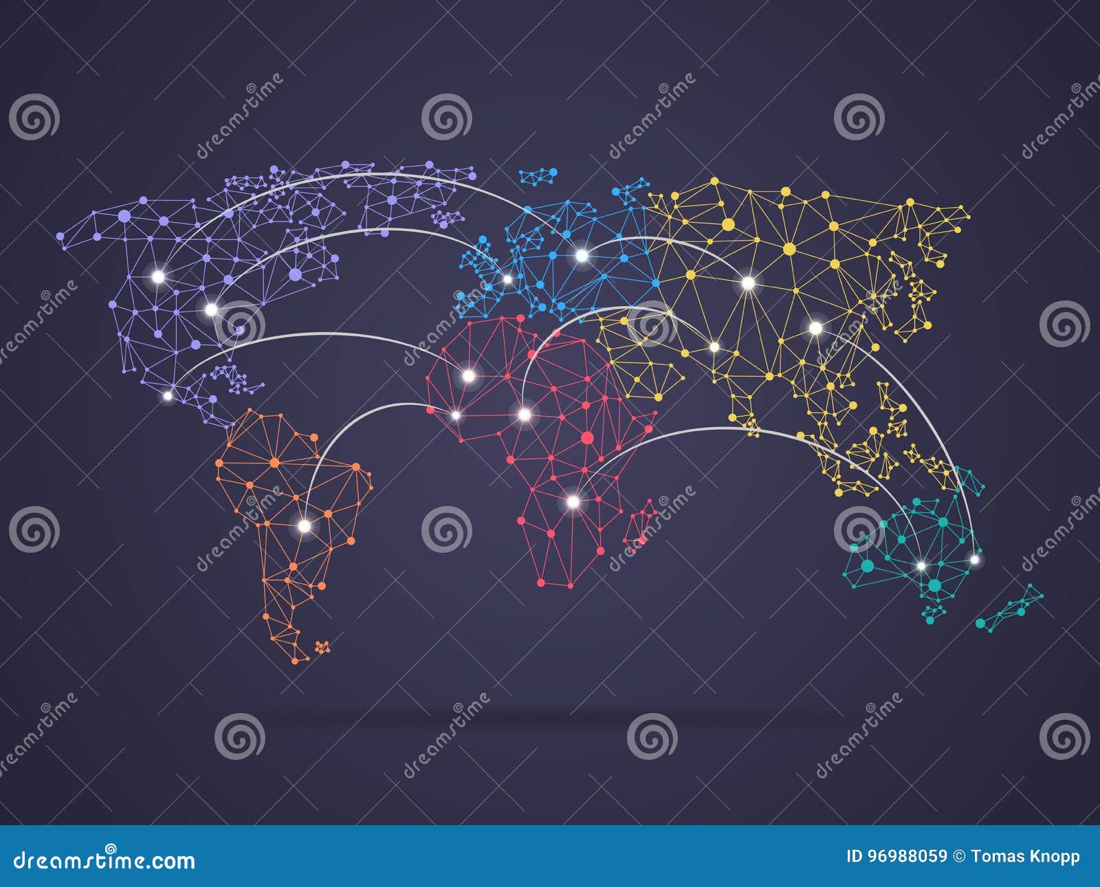 World map connection stock illustration. Illustration of africa - 96988059