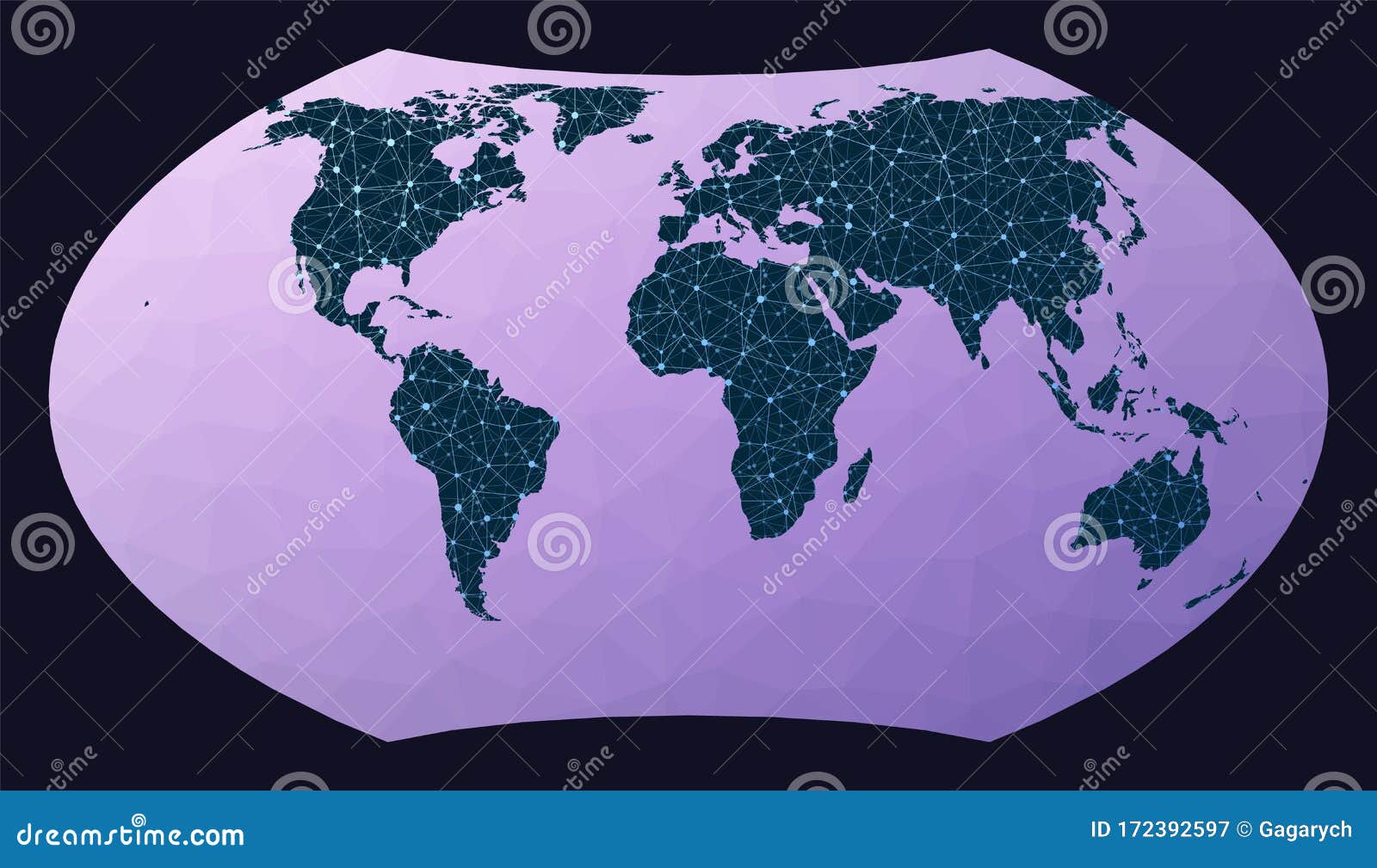 World map connection. stock vector. Illustration of cyber - 172392597