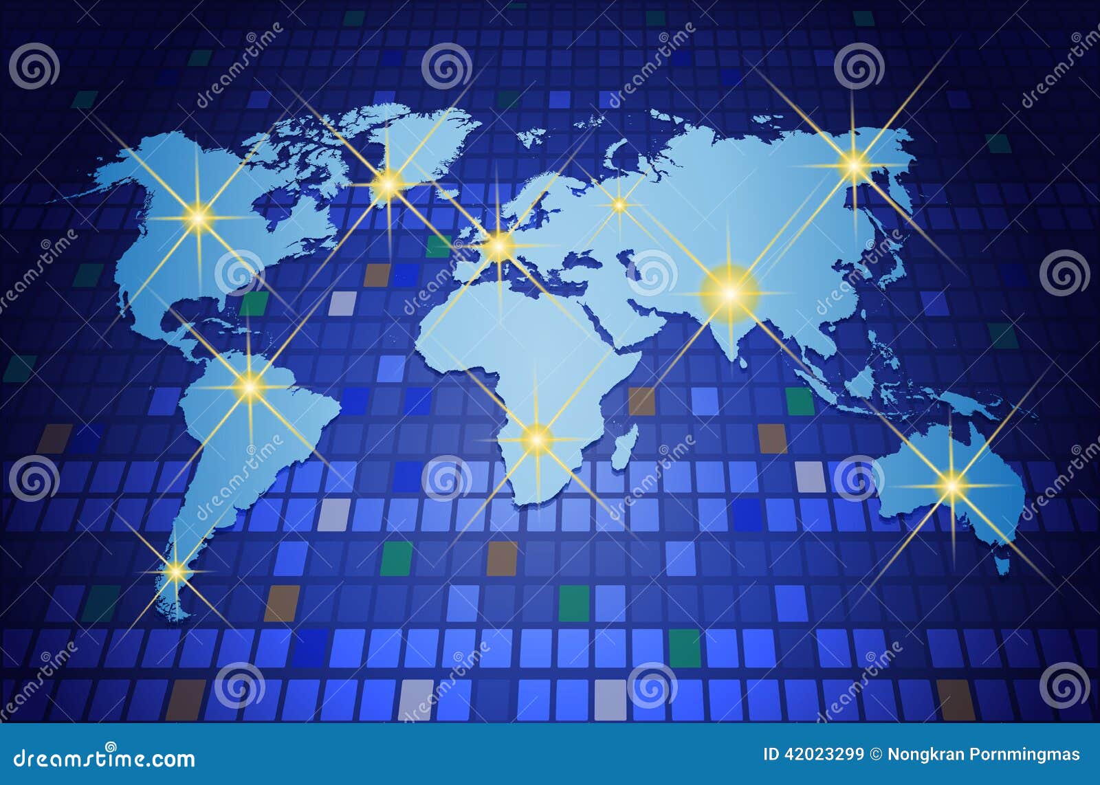 World Map.connections Network Concept Stock Vector - Illustration of ...
