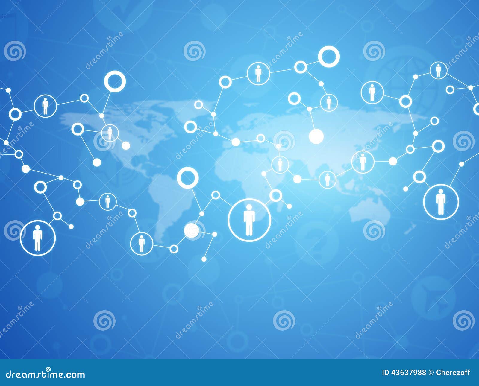 World map with contacts stock illustration. Illustration of friendship ...