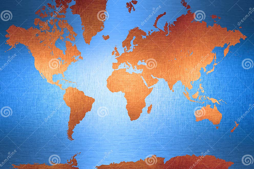 World Map Continents Background Stock Illustration - Illustration of ...
