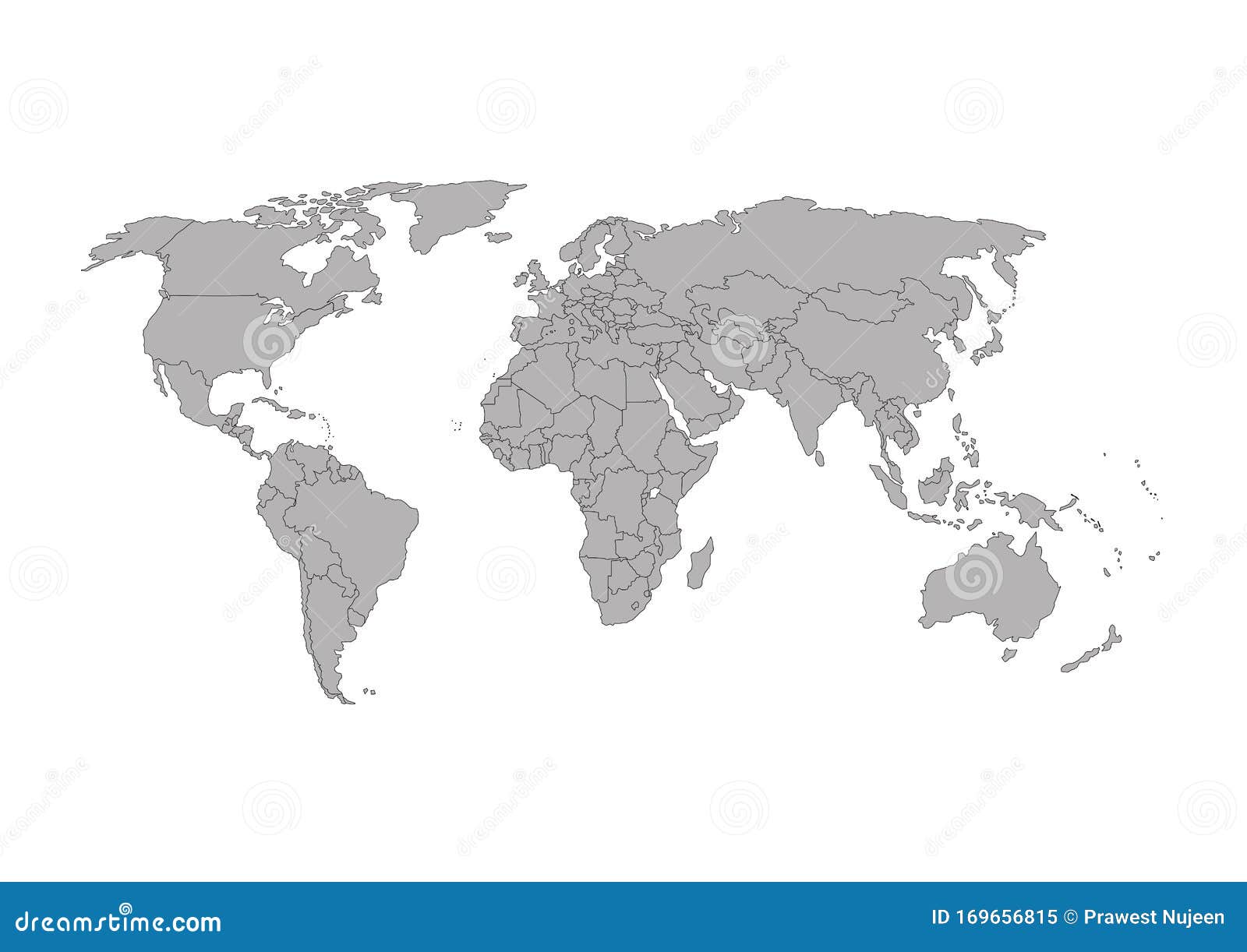 World map. stock vector. Illustration of border, borders - 169656815