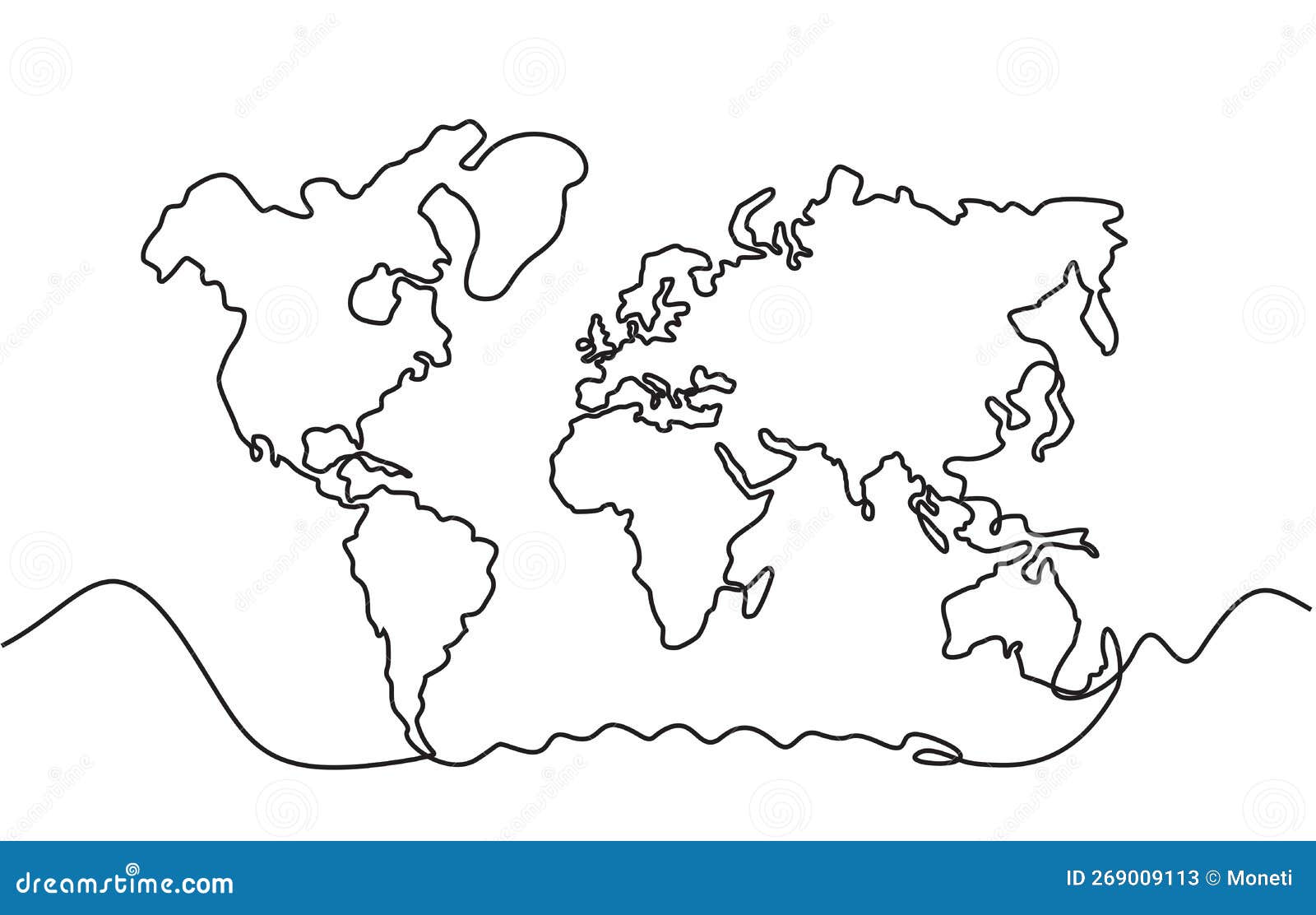 World Map Continuous Line Drawing. Hand Drawn Simple Stylized ... World Map Continuous Line Drawing. Hand Drawn Simple Stylized ...