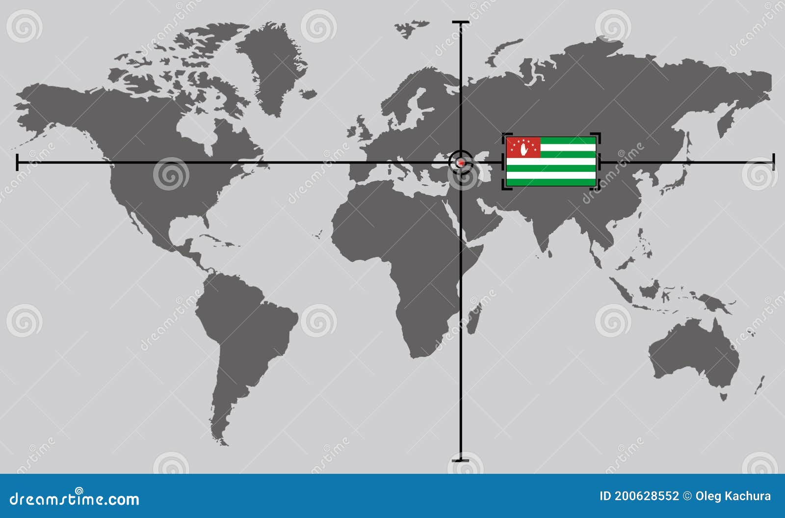 World Map With Coordinate Grid And Meridian And Parallel, Map Of Planet ...