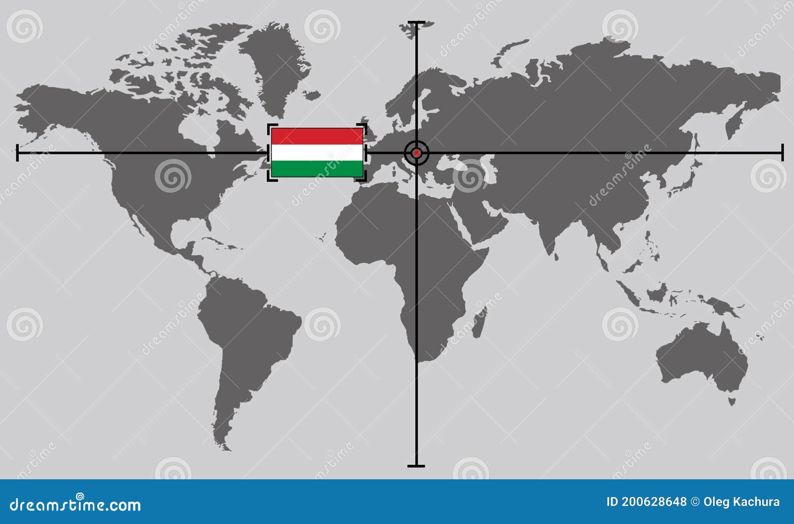 World Map With Coordinate Grid And Meridian And Parallel, Map Of Planet ...