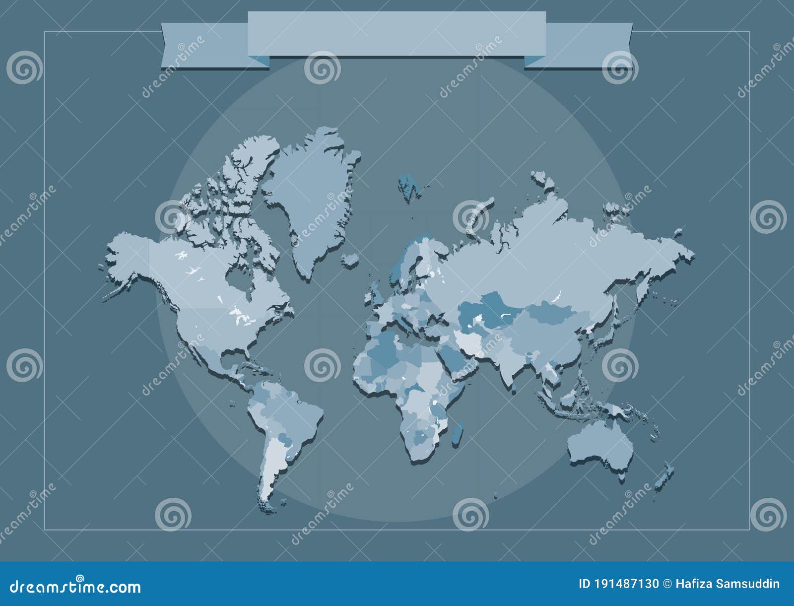 World Map with Copy Space Design. Vector Illustration Decorative Design ...