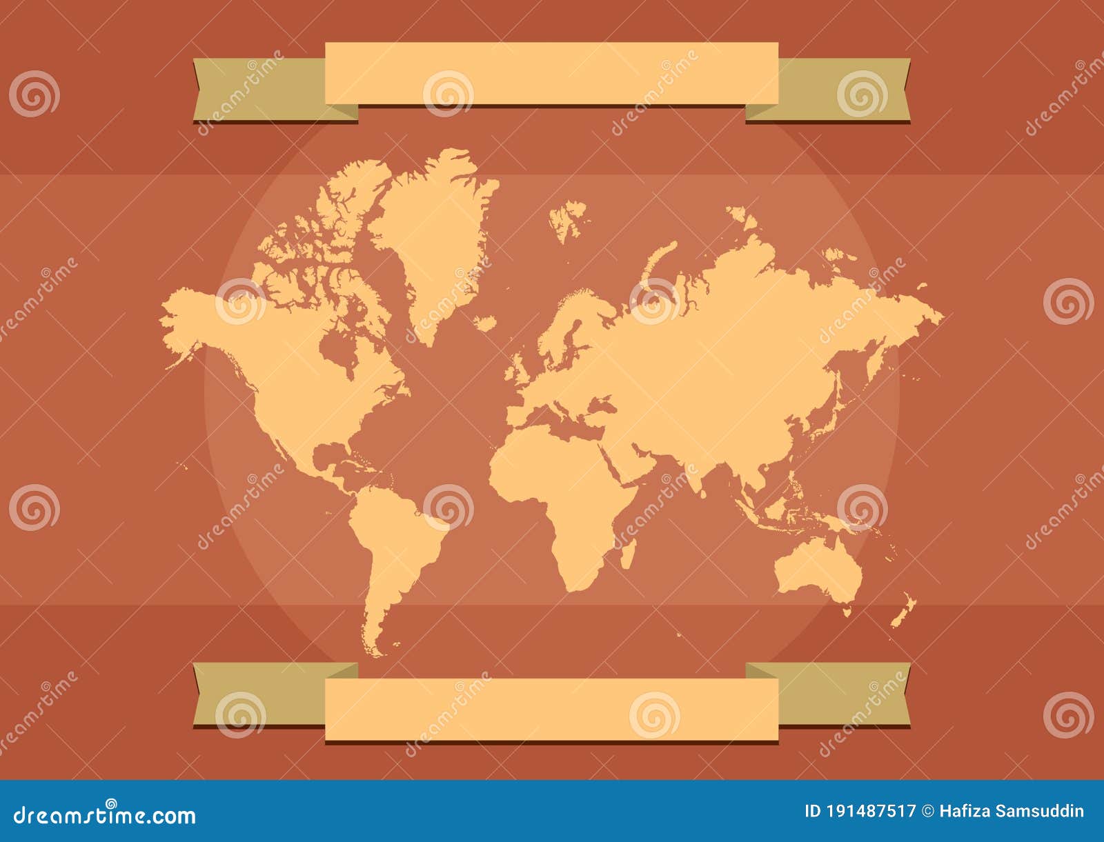 World Map with Copy Space Design. Vector Illustration Decorative Design ...