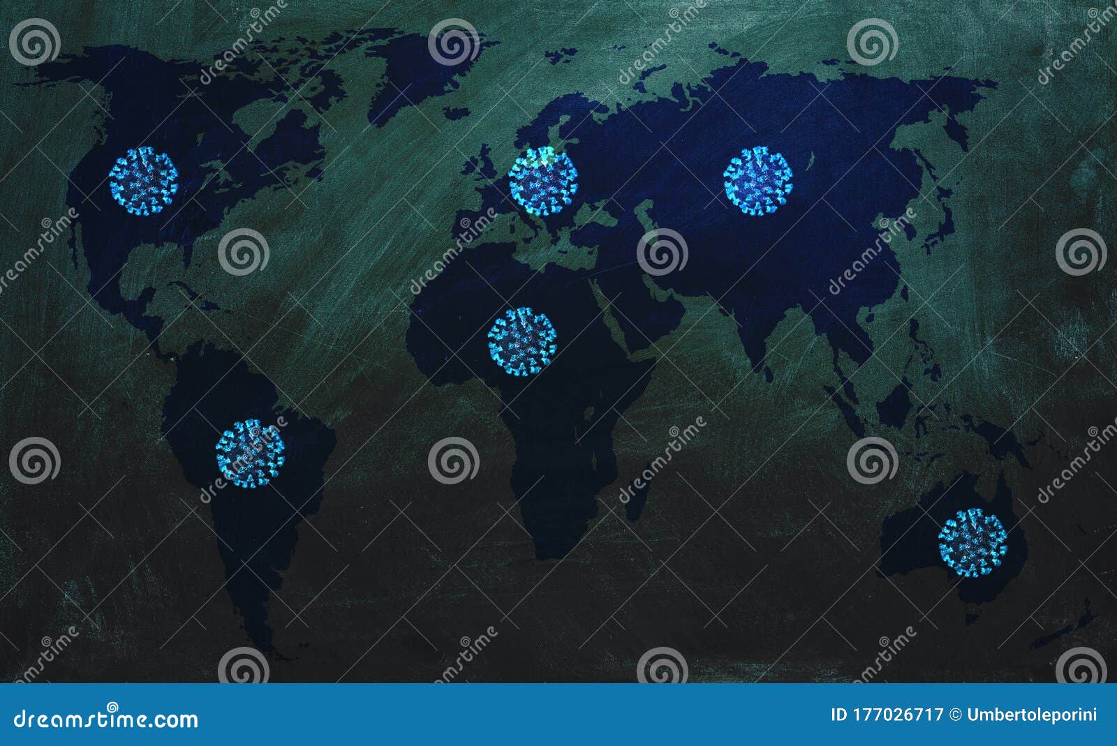 World Map of Coronavirus Pandemic Epidemic Danger Concept - Covid 19 ...