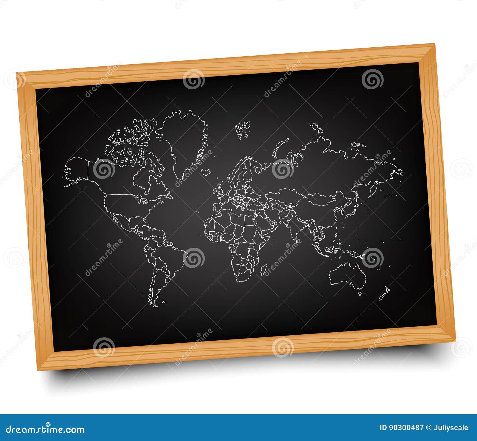 World Map of Countries on the Board. Stock Vector - Illustration of ...