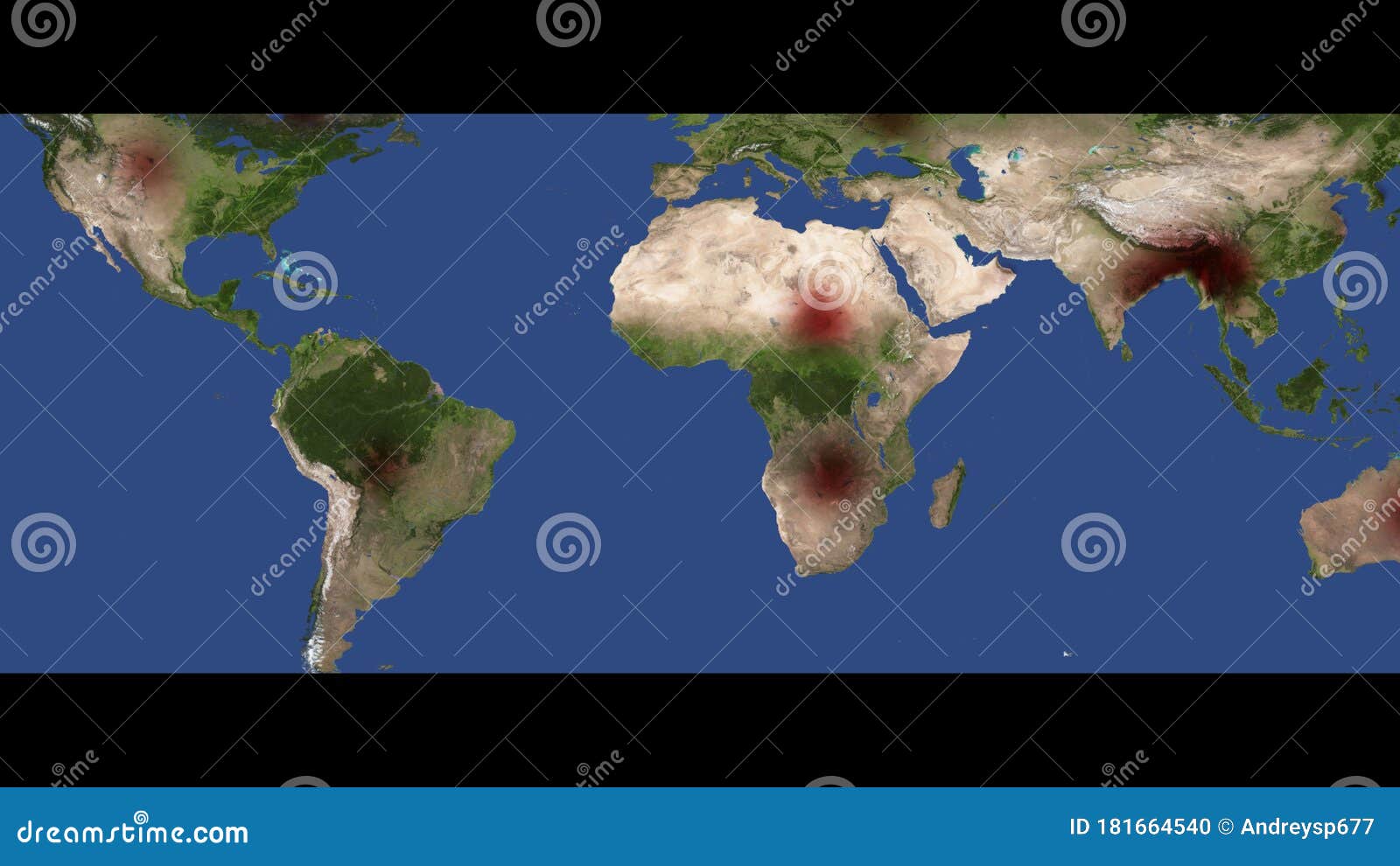 World Map with Countries Infected with the Virus Stock Illustration ...