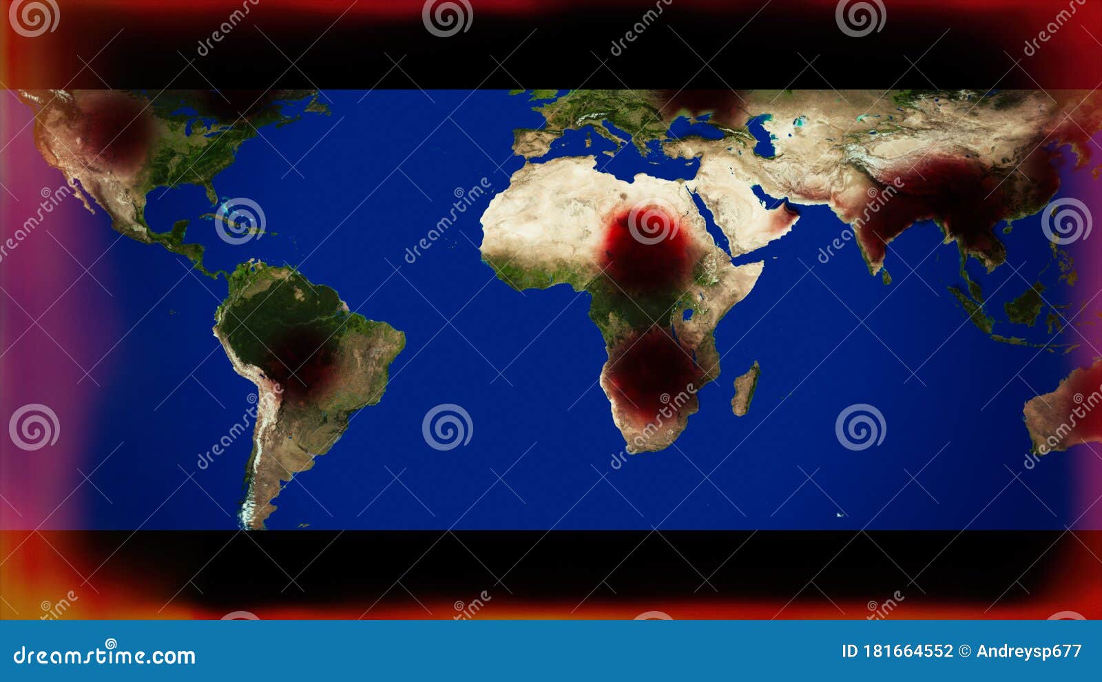World Map with Countries Infected with the Virus Stock Illustration ...
