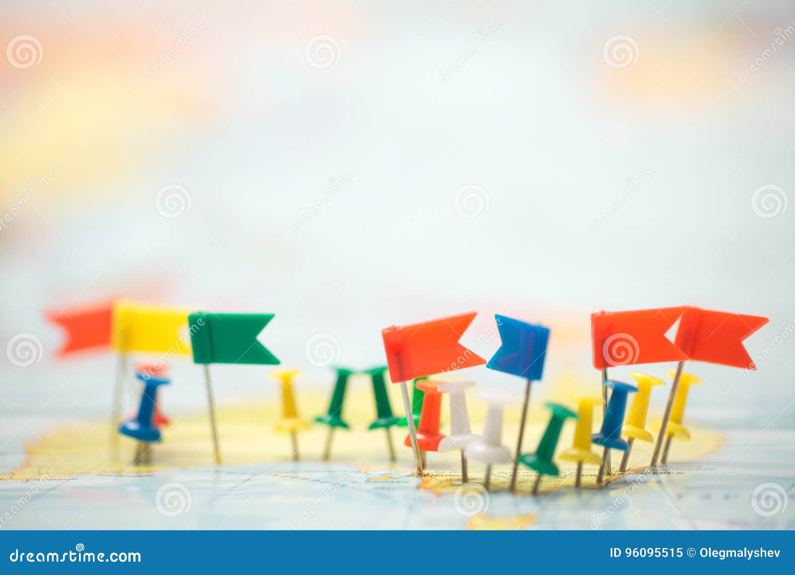 World Map Country Flags Marked Pin City Pinpoint Stock Image - Image of ...