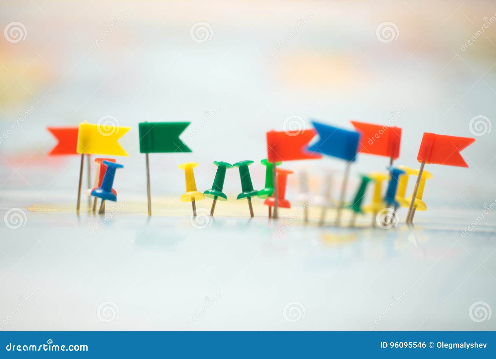 World Map Country Flags Marked Pin City Pinpoint Stock Photo - Image of ...