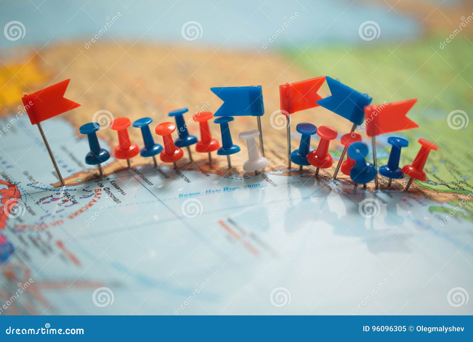 World Map Country Flags Marked Pin City Pinpoint Stock Image - Image of ...