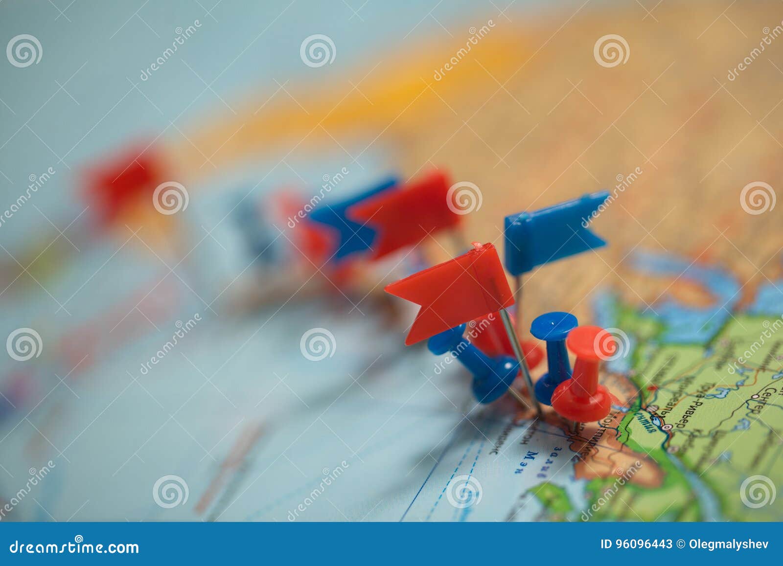 World Map Country Flags Marked Pin City Pinpoint Stock Image - Image of ...