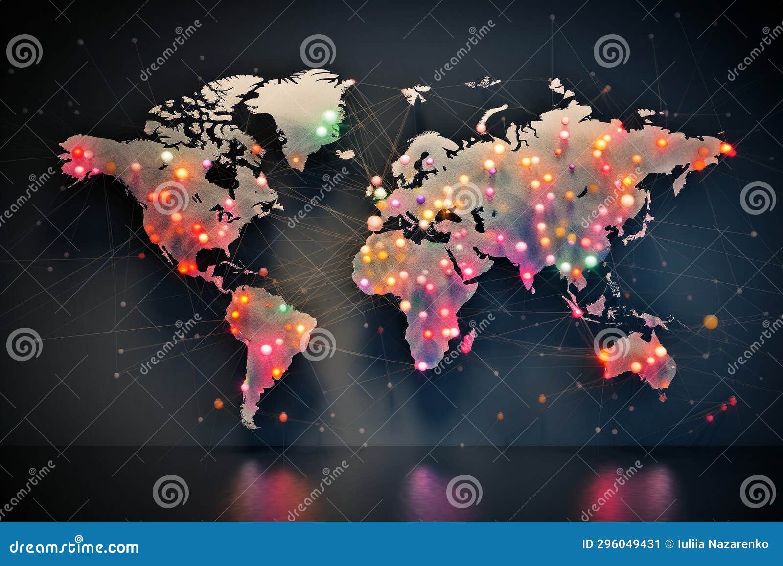 World Map with Country Labels. AI Generated Stock Image - Image of ...