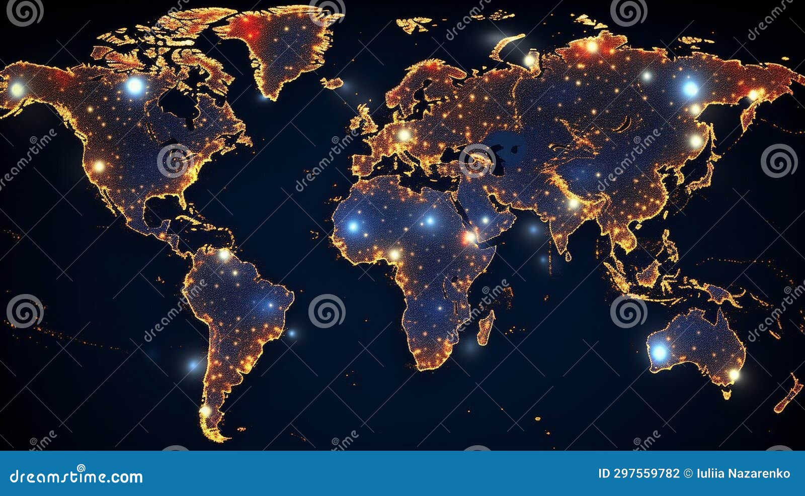 World Map with Country Labels. AI Generated Stock Illustration ...
